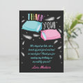 Rainbow Neon Slumber Party Birthday Sleepover Thank You Card | Zazzle