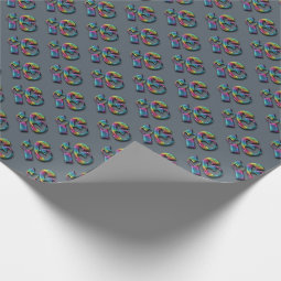 Rainbow Number Sixteen Sweet 16 16th Anniversary Wrapping Paper | Zazzle