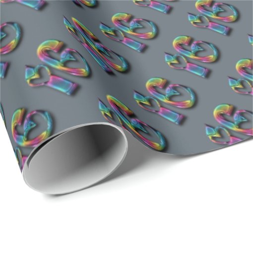 Rainbow Number Sixteen Sweet 16 16th Anniversary Wrapping Paper | Zazzle