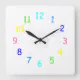 Rainbow Numbers Wall Clock | Zazzle