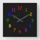 Rainbow Numbers Wall Clock | Zazzle