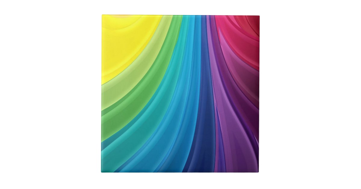 Rainbow of Color Ceramic Tile Back Splash | Zazzle