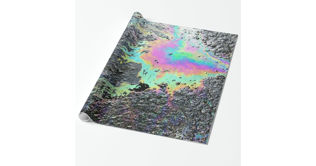 Rainbow Oil Slick Wrapping Paper | Zazzle