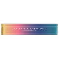 Rainbow Ombre Desk Name Plate | Zazzle