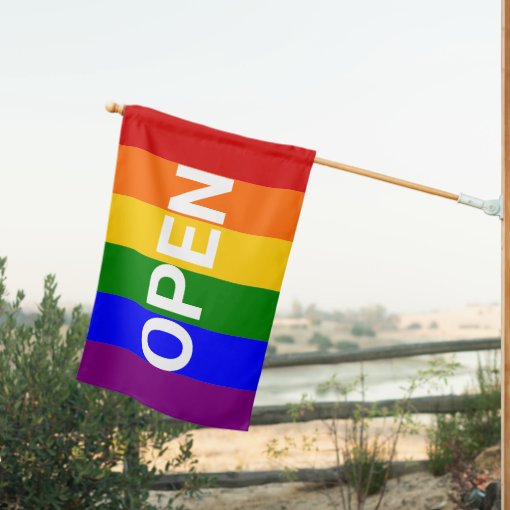 Rainbow Open Sign Flag | Zazzle