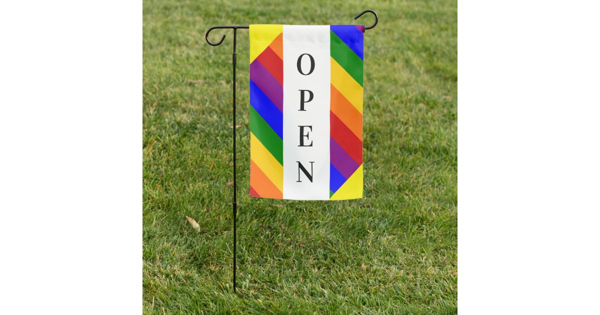 Rainbow Open Sign Flag | Zazzle