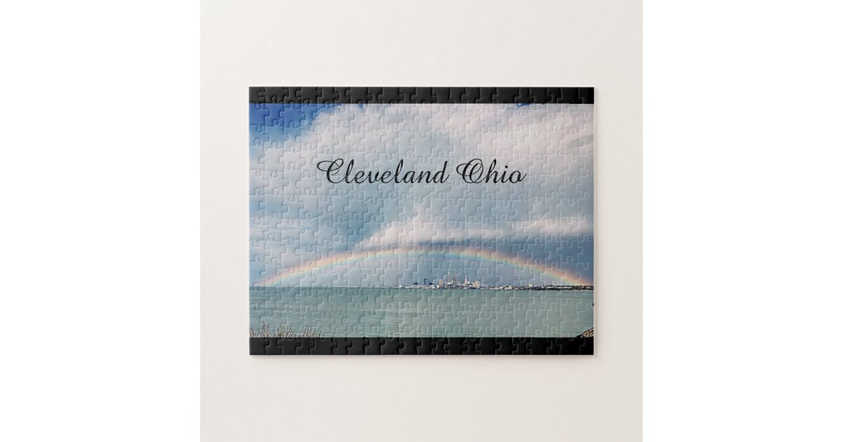 RAINBOW OVER CLEVELAND JIGSAW PUZZLE | Zazzle