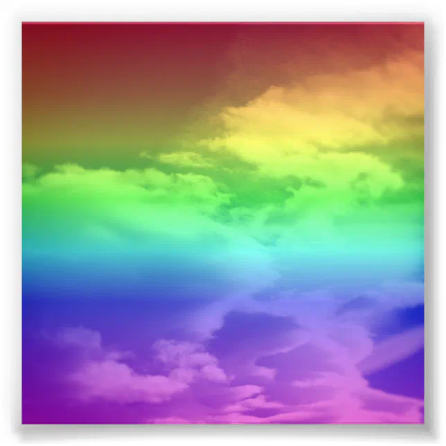 Rainbow Overlay Photo Print | Zazzle