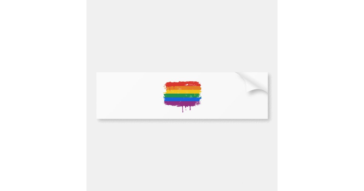 Rainbow Paint Bumper Sticker | Zazzle
