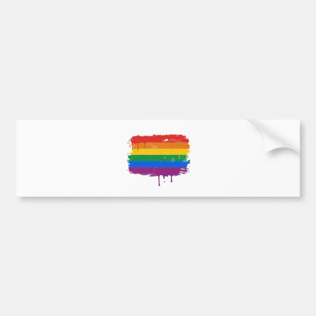 Rainbow Paint Bumper Sticker | Zazzle