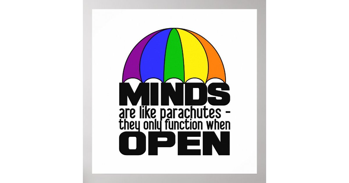 Rainbow Parachute poster | Zazzle