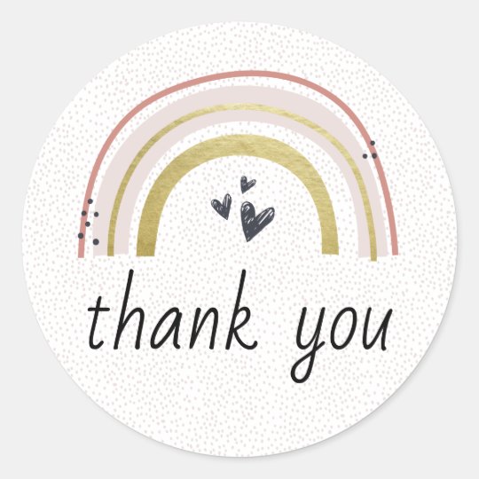 Rainbow Party Thank You Sticker | Zazzle.com