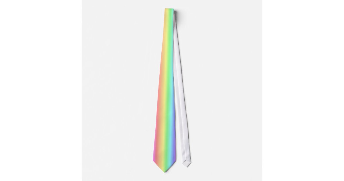 Rainbow Pastel Female Tie | Zazzle