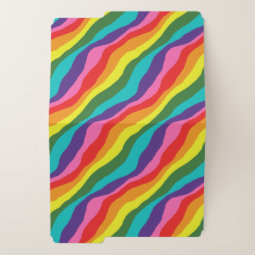 Rainbow Patterns File Folder | Zazzle