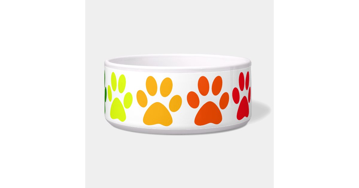 Rainbow Paws Pet Bowl | Zazzle