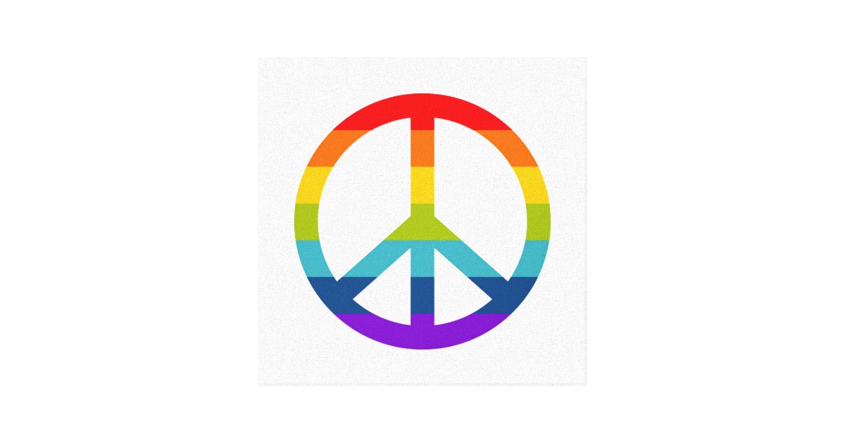 Rainbow Peace Sign | Zazzle.com