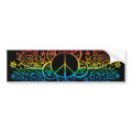 Rainbow Peace Sign Bumper sticker | Zazzle