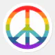 Rainbow Peace Sign Classic Round Sticker | Zazzle