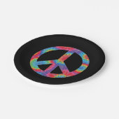 Rainbow Peace Sign Paper Plates 60s sixties party | Zazzle