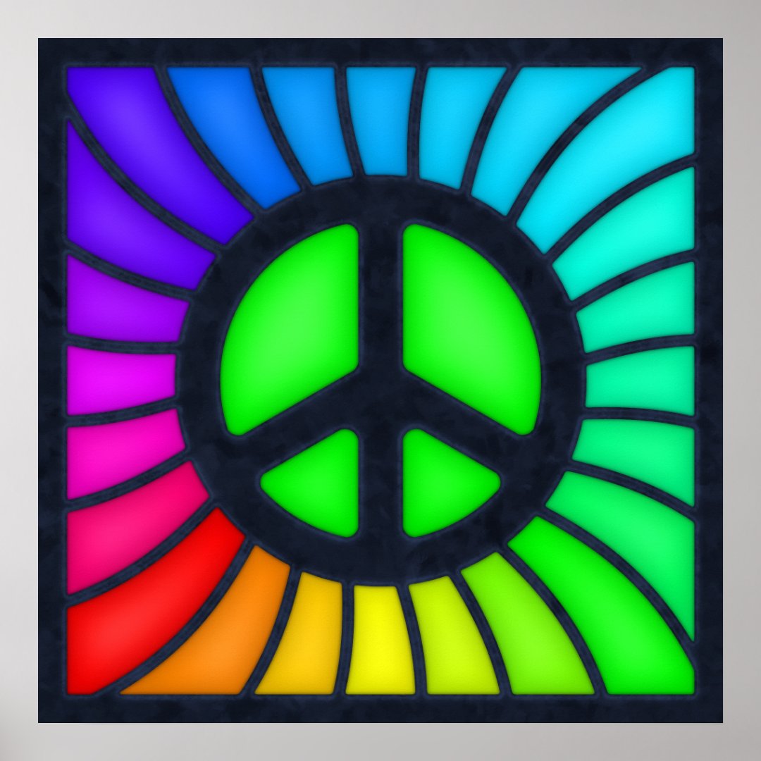 Rainbow Peace Sign Poster | Zazzle