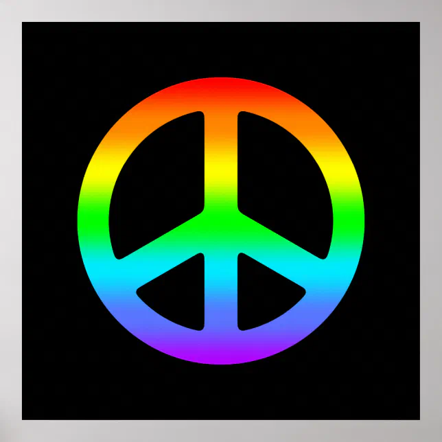Rainbow Peace Sign Poster | Zazzle