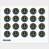 Rainbow Peace Sign Sticker | Zazzle