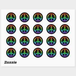 Rainbow Peace Sign Sticker | Zazzle