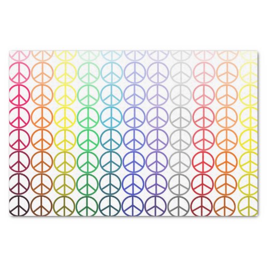 Rainbow Peace Signs Tissue Paper | Zazzle.com