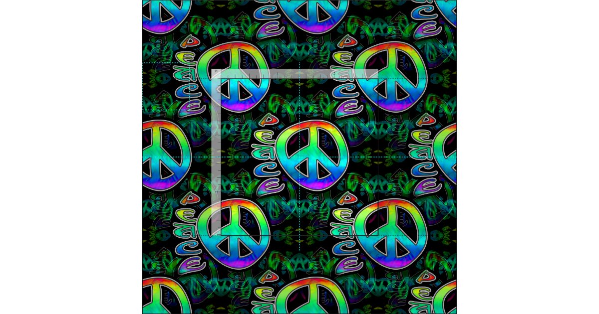 Rainbow Peace Symbol Fabric | Zazzle