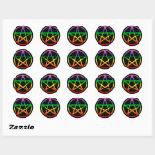 Rainbow Pentacle Classic Round Sticker | Zazzle