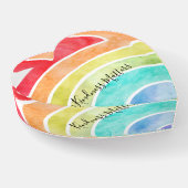 Rainbow personalized inspirational quote paperweight | Zazzle