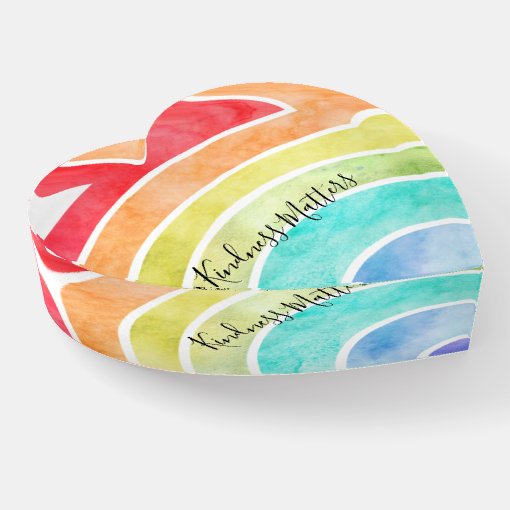 Rainbow personalized inspirational quote paperweight | Zazzle