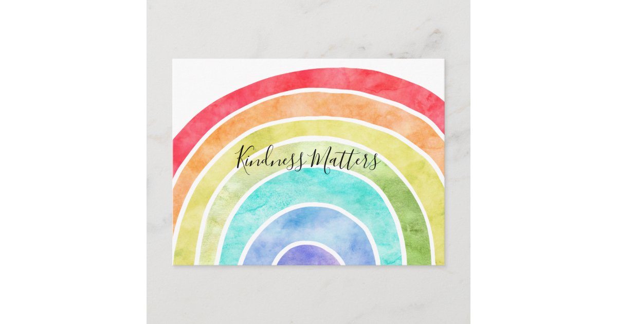 Rainbow personalized inspirational quote postcard | Zazzle
