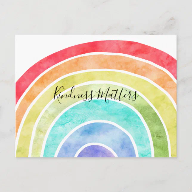 Rainbow personalized inspirational quote postcard | Zazzle