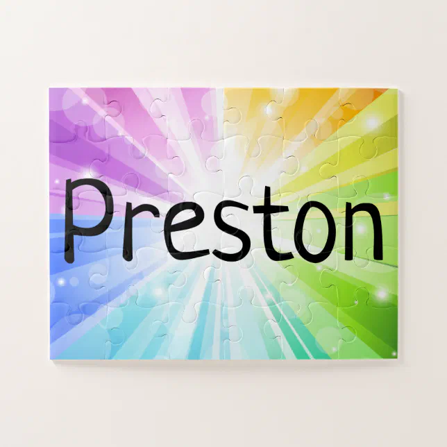 Rainbow Personalized Kids Children's Name Puzzle | Zazzle