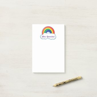 RAINBOW | personalized post-its Post-it Notes | Zazzle