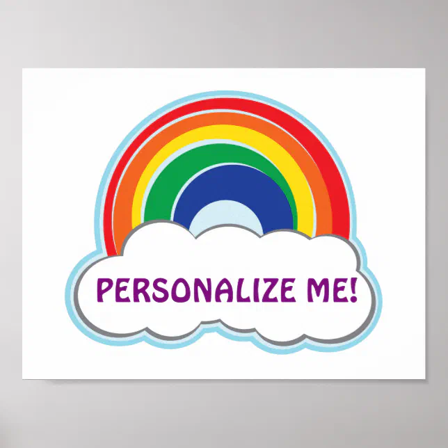 RAINBOW | personalized poster | Zazzle