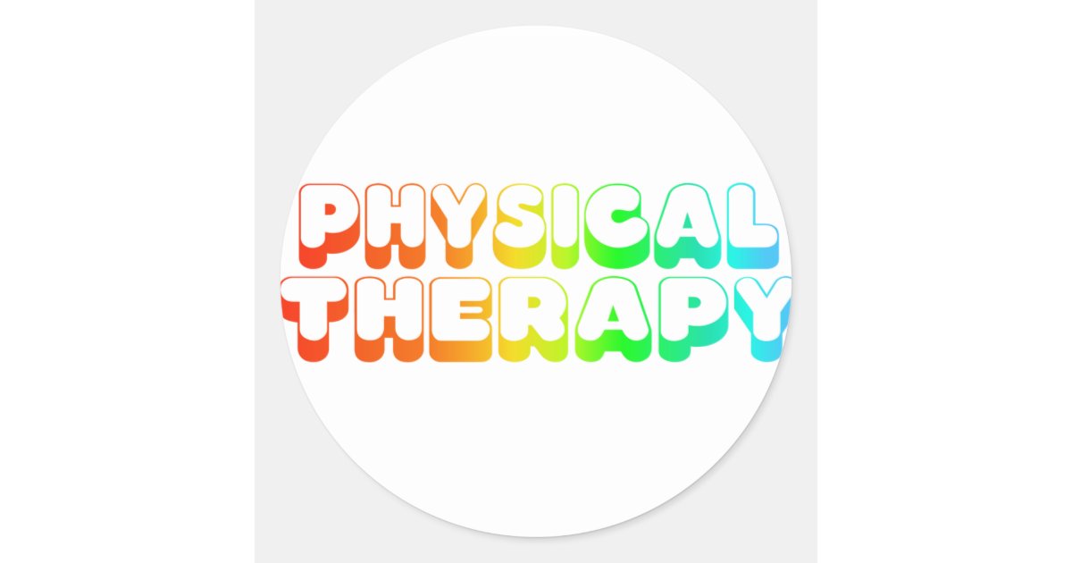 Rainbow Physical Therapy Classic Round Sticker | Zazzle