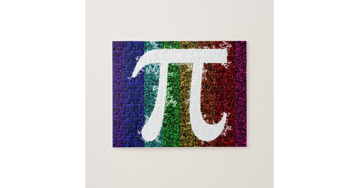 Rainbow Pi Sign Jigsaw Puzzle | Zazzle