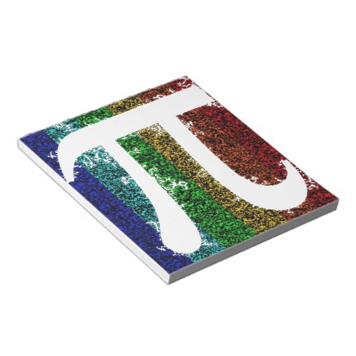 Rainbow Pi Sign Notepad | Zazzle