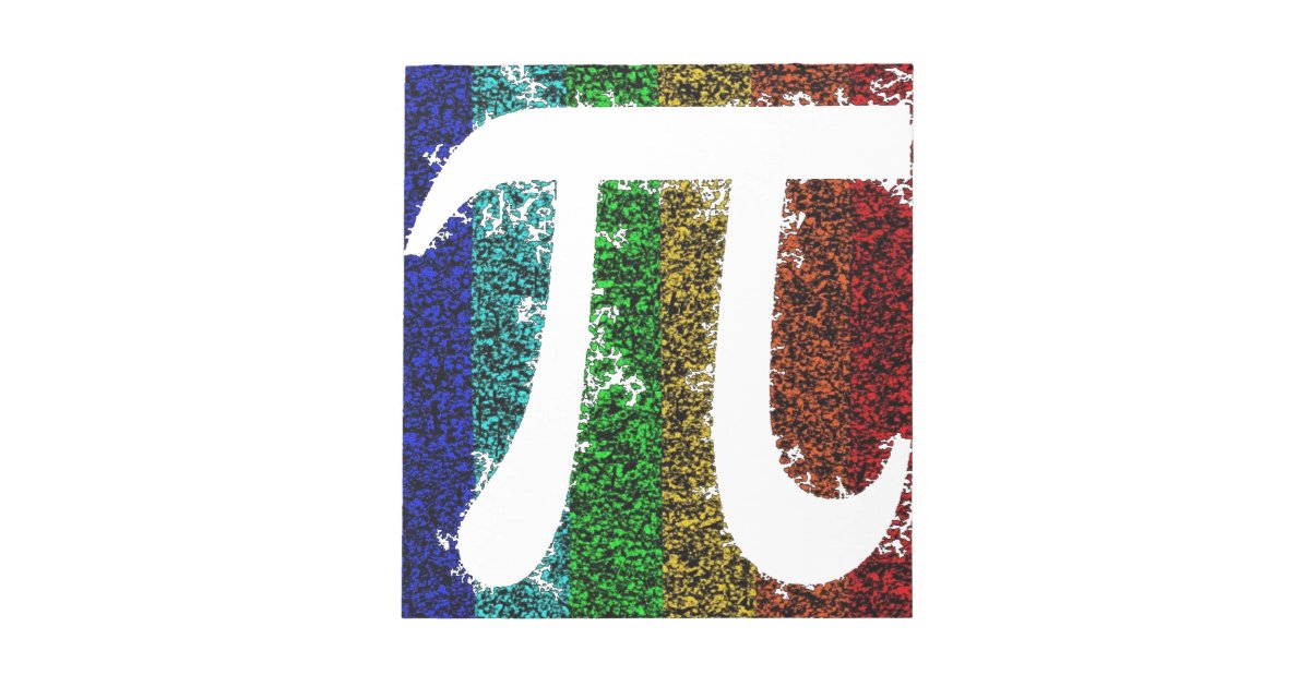 Rainbow Pi Sign Notepad | Zazzle