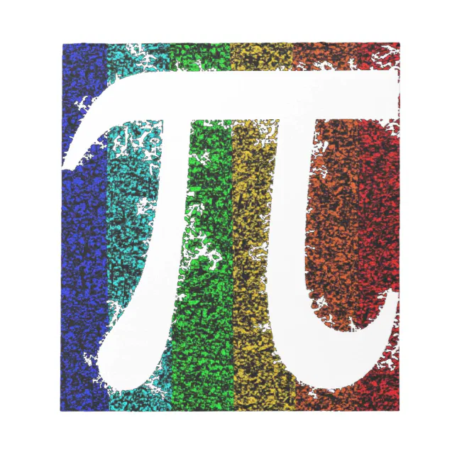 Rainbow Pi Sign Notepad | Zazzle