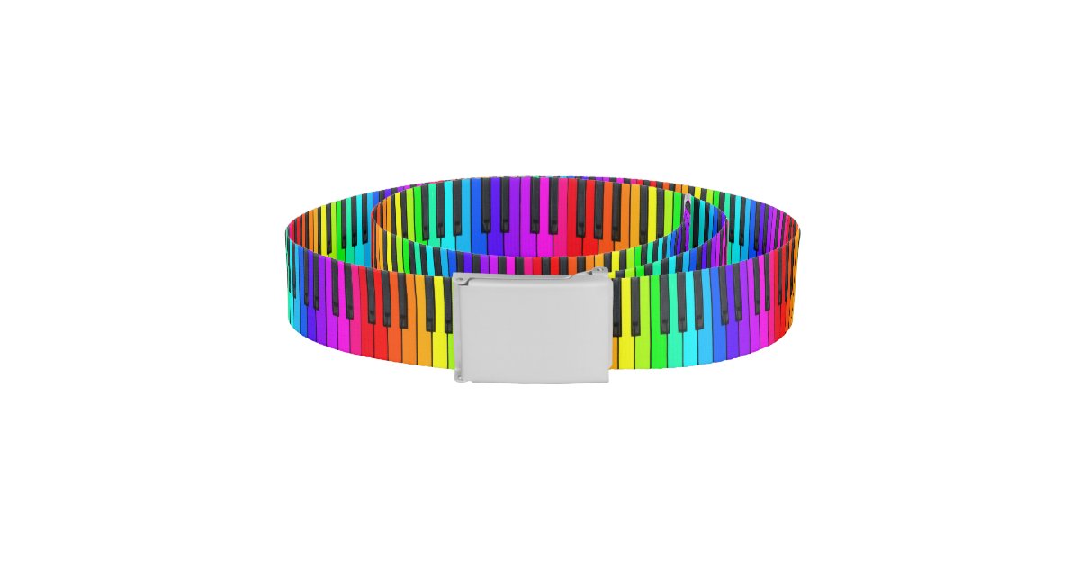 Rainbow Piano Keyboard Belt | Zazzle