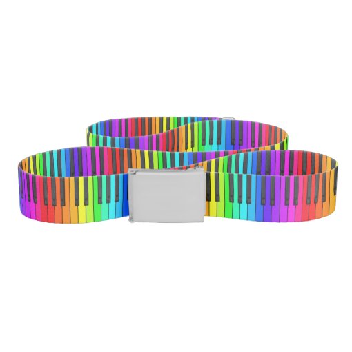 Rainbow Piano Keyboard Belt | Zazzle