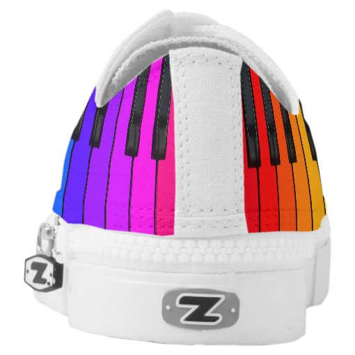 Rainbow Piano Keyboard Low Top Shoes | Zazzle