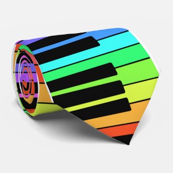 Rainbow Piano Keyboard Tie | Zazzle
