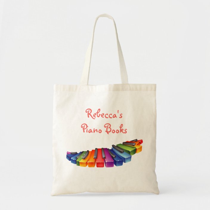 Rainbow Piano Keys Tote Bag | Zazzle.com