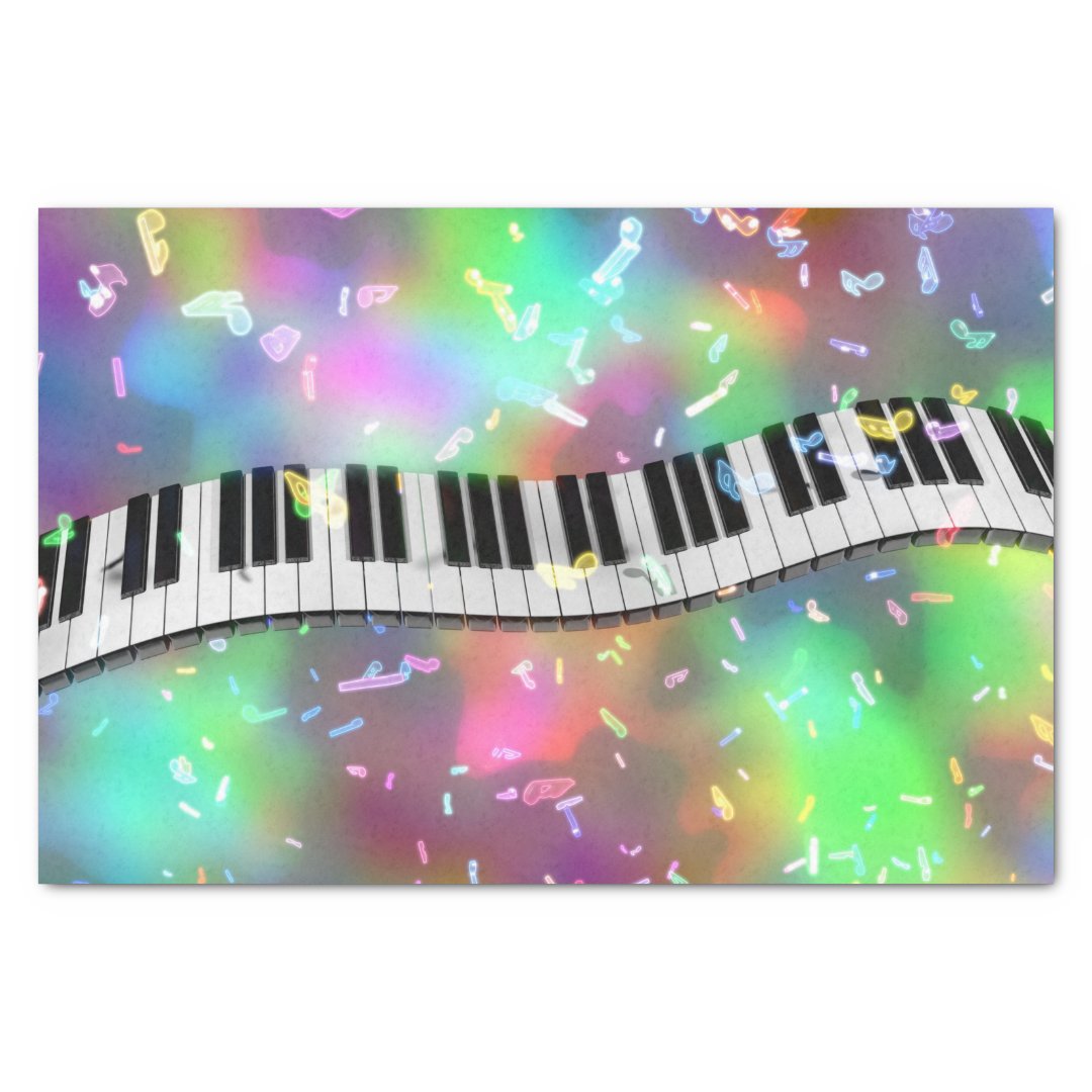 rainbow piano tissue paper | Zazzle