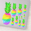 Rainbow Pineapple Stickers, All Sizes of Sticker | Zazzle