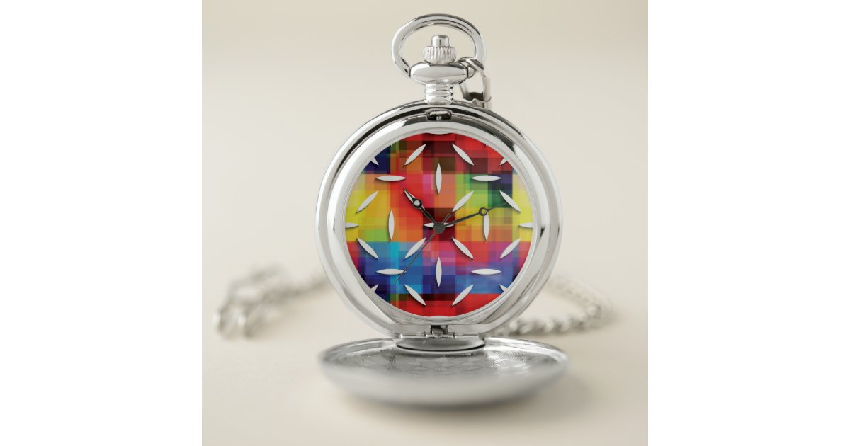 Rainbow Pocket Watch LGBT Pride Support | Zazzle